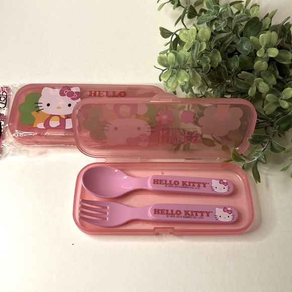 Sanrio | Other | 2 Sets Hello Kitty Utensil Set With Travel Case Nwt ...